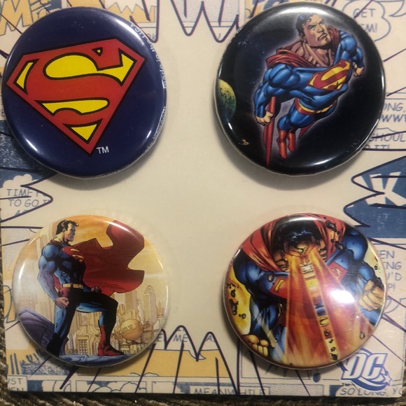 DC Comics | Accessories | Superman Buttons | Poshmark